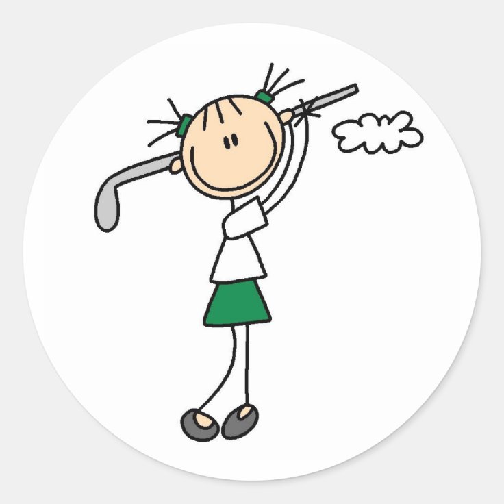 Golf Girl Sticker | Zazzle