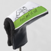 Golf Golfer Lining Up Putt Funny Putter Cover | Zazzle