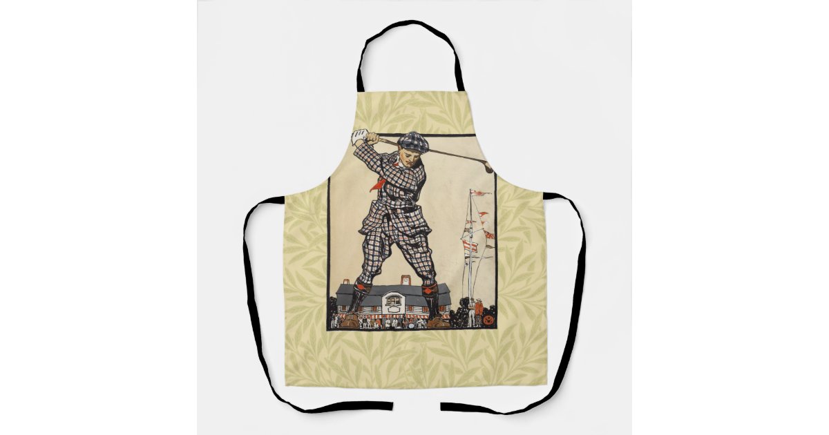Golf Golfer Vintage Antique Golfing Apron | Zazzle