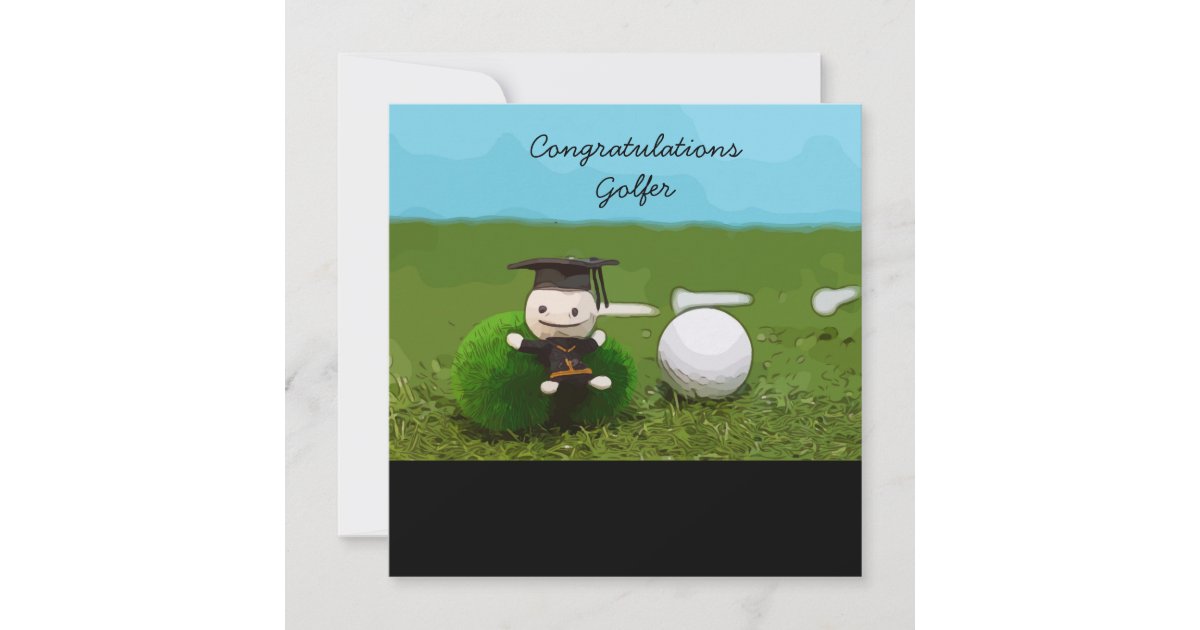 Golf Graduation Card | Zazzle