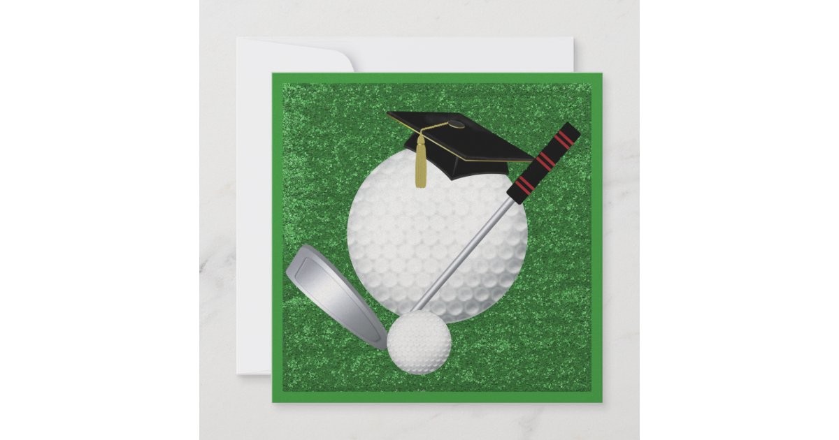 Golf Graduation - SRF Invitation | Zazzle