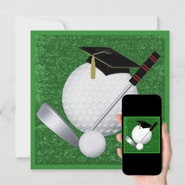 Golf Graduation - SRF Invitation | Zazzle