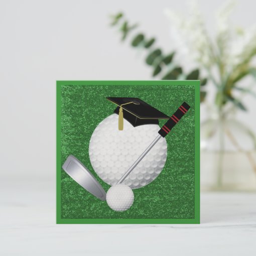 Golf Graduation - SRF Invitation | Zazzle