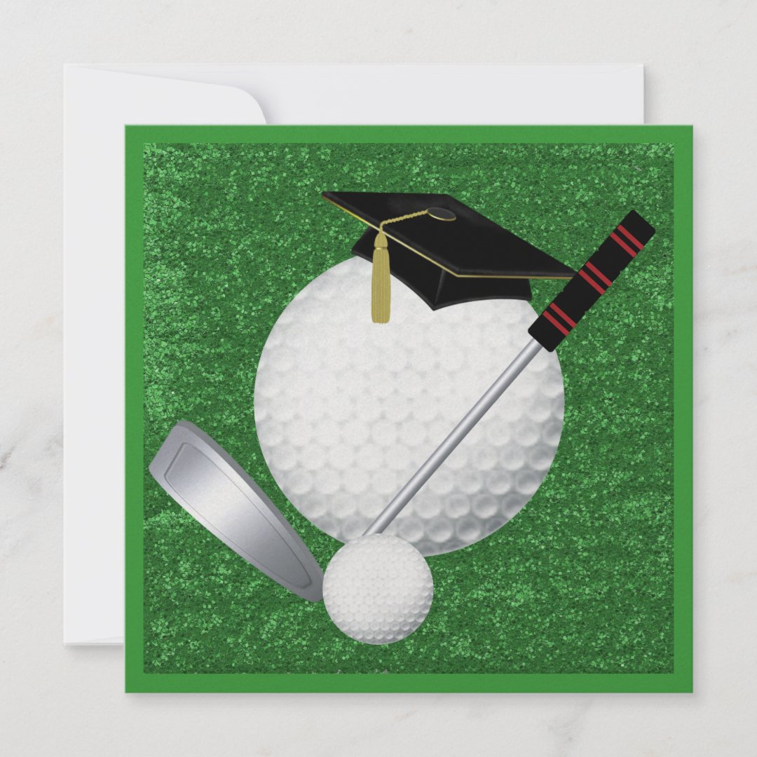 Golf Graduation - SRF Invitation | Zazzle