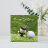 Golf Graduation with Congratulations with ball Card | Zazzle
