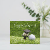 Golf Graduation with Congratulations with ball Postcard | Zazzle