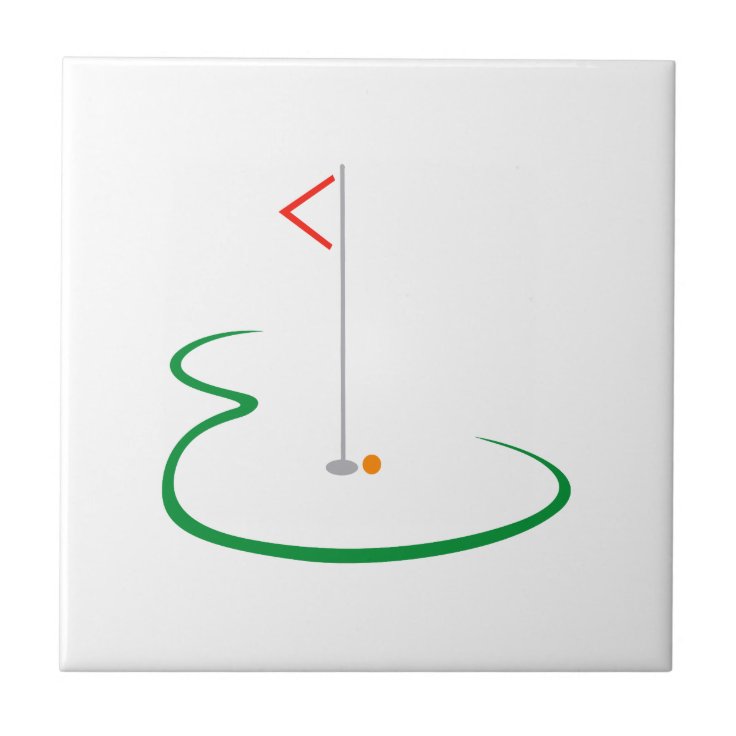 Golf Green Ceramic Tile | Zazzle
