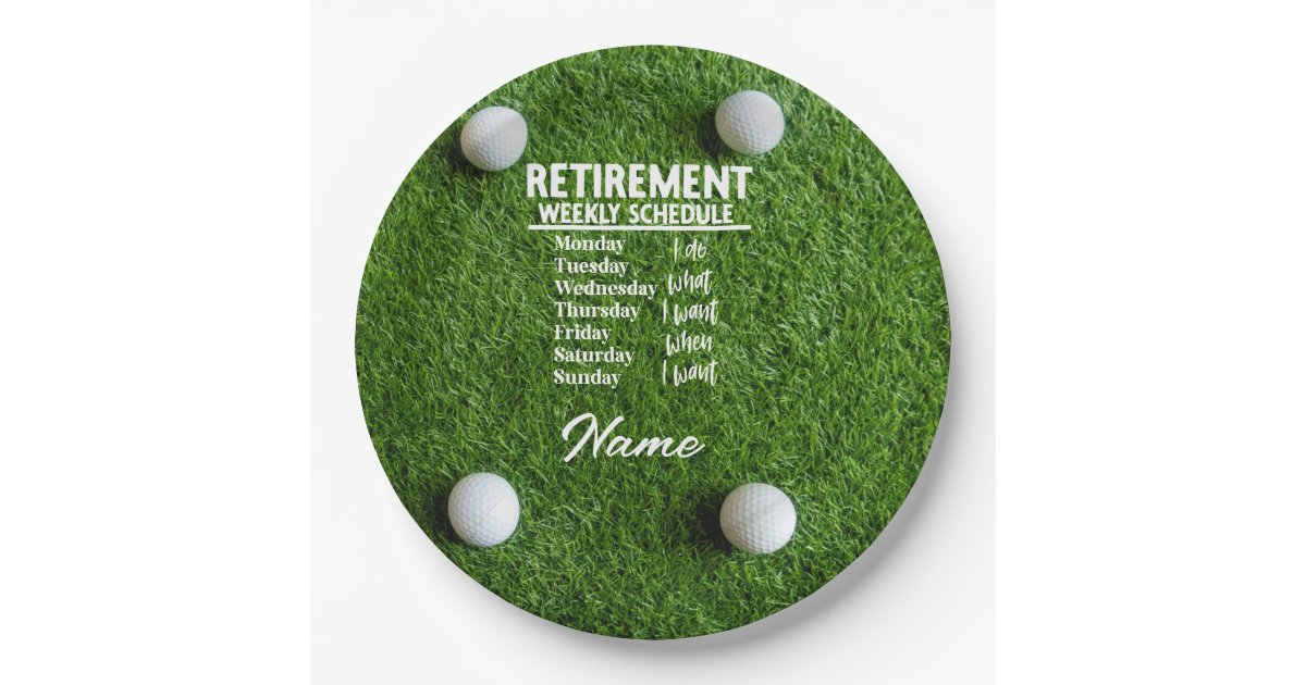 Golf Happy Retirement Queen has retired Paper Plat Paper Plates | Zazzle