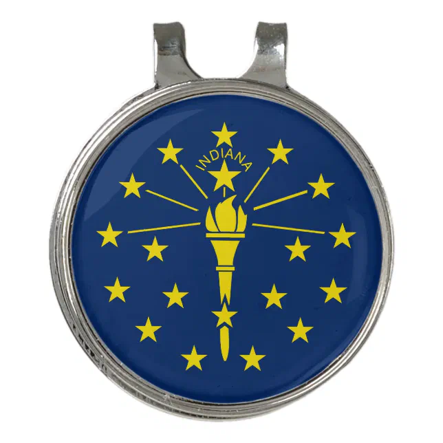 Golf Hat clip and Ball Marker Flag of Indiana | Zazzle