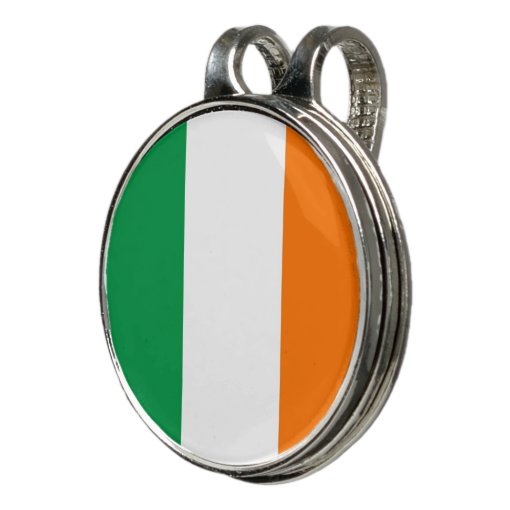 Golf Hat clip and Ball Marker Ireland Flag | Zazzle