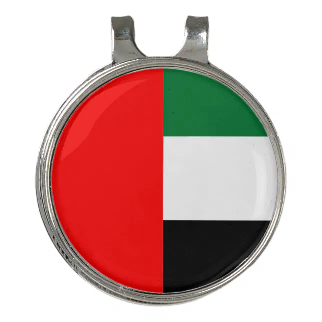 Golf Hat clip and Ball Marker UAE flag | Zazzle