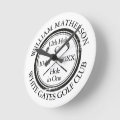 Golf Hole in One Personalized Round Clock | Zazzle