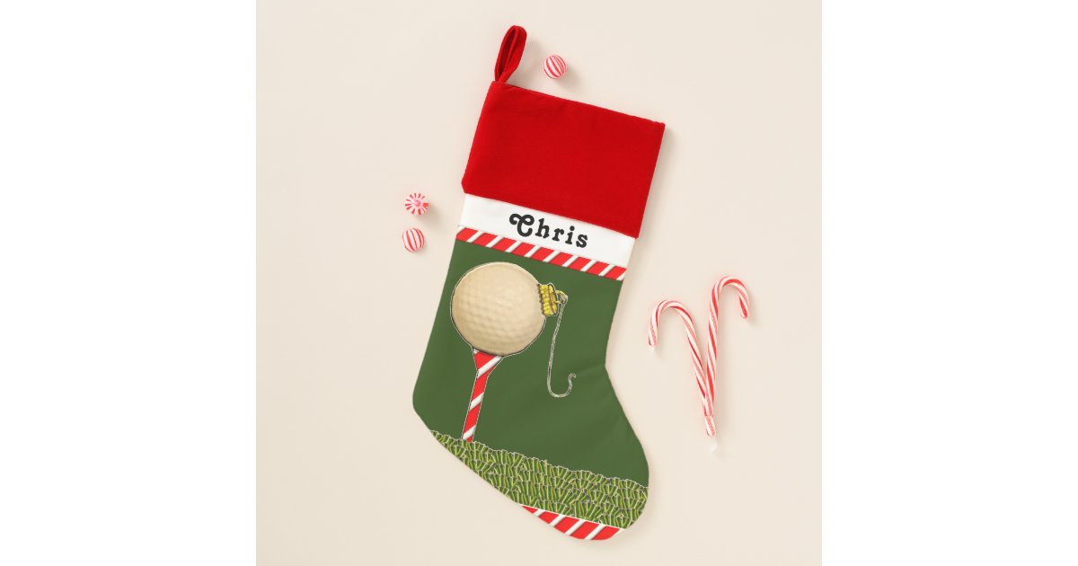 Golf Holiday Gift Christmas Stocking | Zazzle