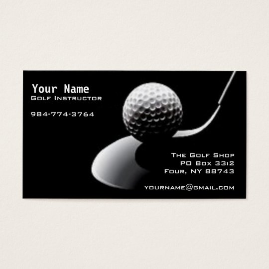Golf Instruction Business Card | Zazzle.com