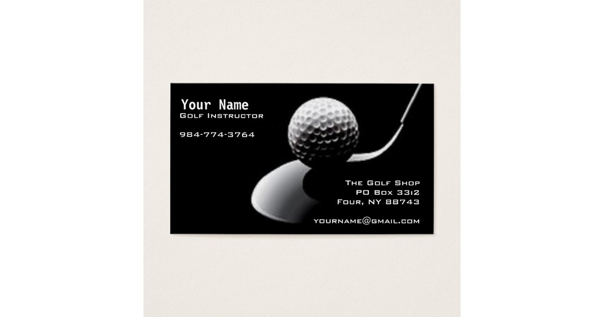 Golf Instruction Business Card | Zazzle.com