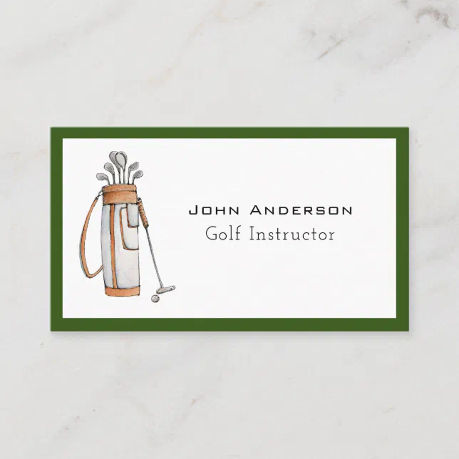 Golf Instructor Business Card | Zazzle