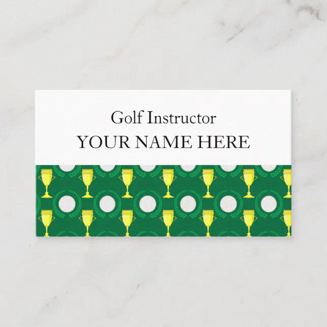 Golf Instructor Coach Sports Professional Golfer Business Card | Zazzle