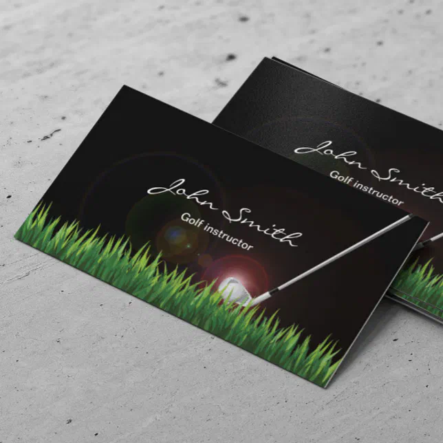 Golf Instructor Professional Business Card | Zazzle
