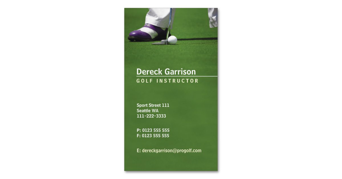 Golf Instructor | Professional Magnetic Business Card | Zazzle