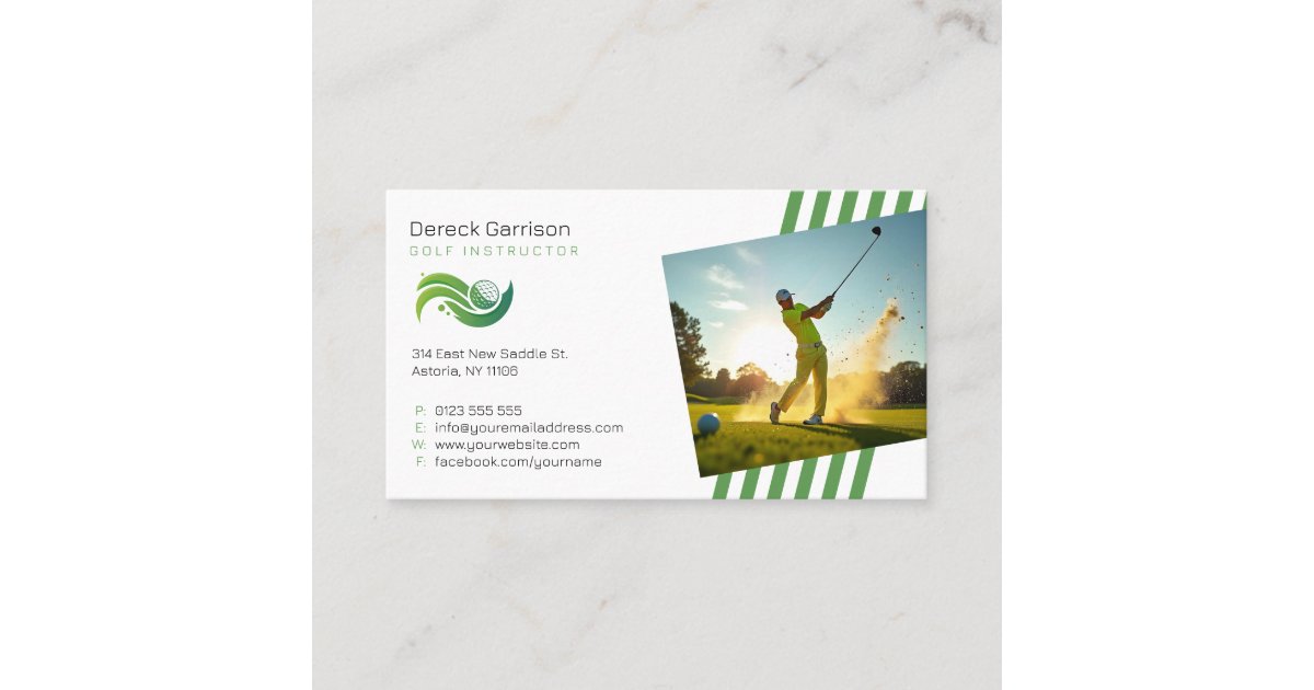 Golf Instructor | Professional Teacher Business Card | Zazzle