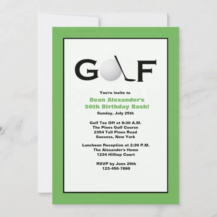Golf Invitation | Zazzle