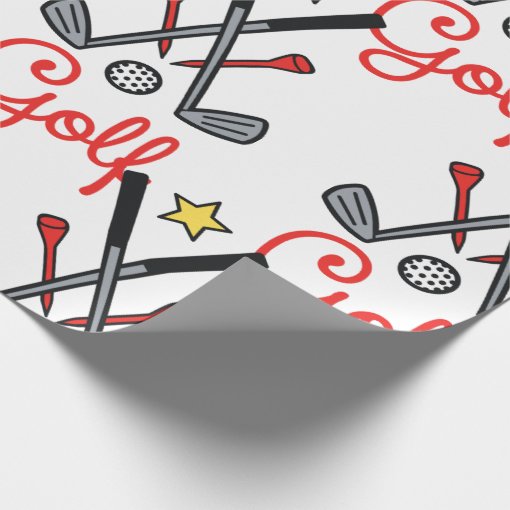 Golf Items Wrapping Paper | Zazzle