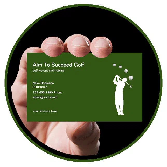 Golf Lessons And Training Class Business Card | Zazzle