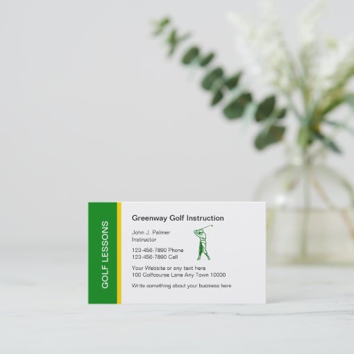 Golf Lessons Business Card | Zazzle