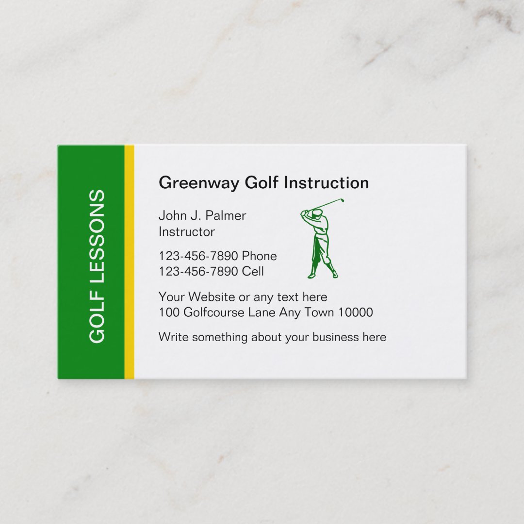 Golf Lessons Business Card | Zazzle