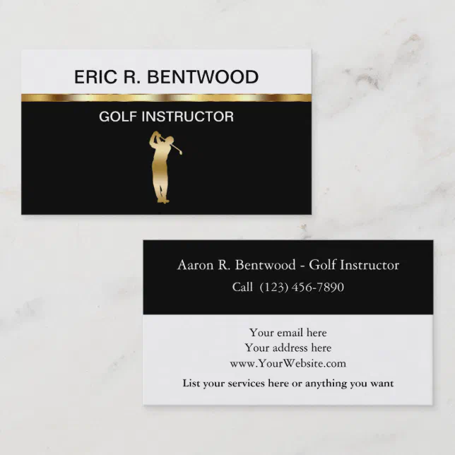 Golf Lessons Business Cards | Zazzle