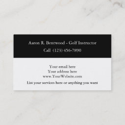 Golf Lessons Business Cards | Zazzle