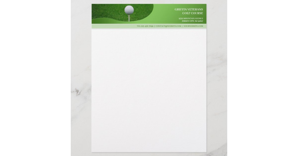 Golf Letterhead | Zazzle