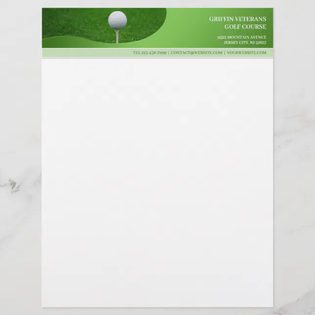 Golf Letterhead | Zazzle