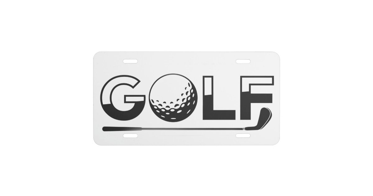 Golf License Plate | Zazzle