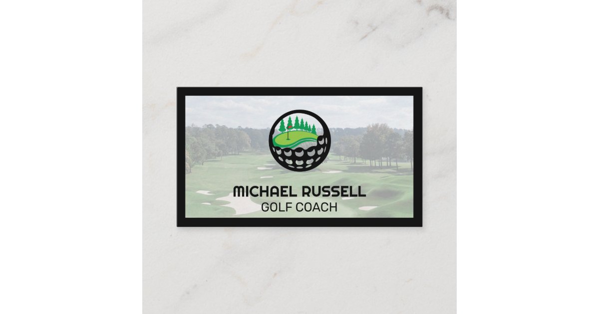 Golf Logo | Golf Course Business Card | Zazzle