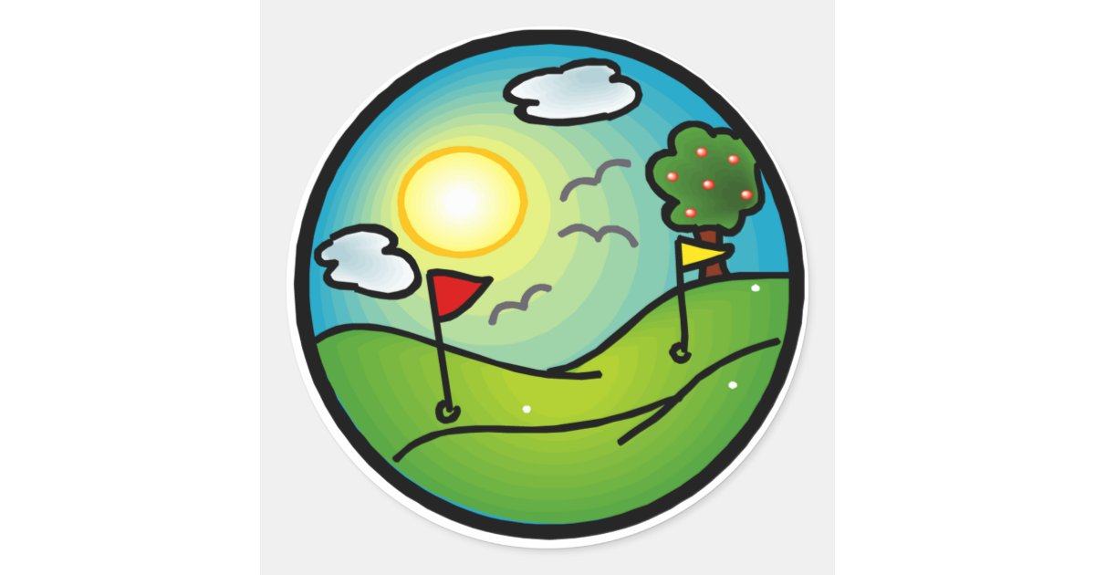 Golf Lover Classic Round Sticker | Zazzle