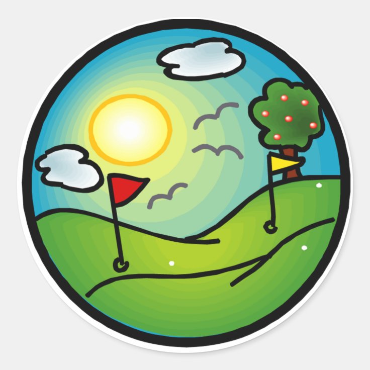 Golf Lover Classic Round Sticker | Zazzle
