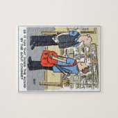 Golf Loving Postman Cartoon Jigsaw Puzzle | Zazzle