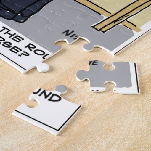 Golf Loving Postman Cartoon Jigsaw Puzzle | Zazzle