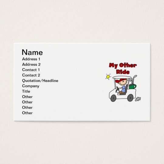 Golf My Other Ride Business Card | Zazzle.com