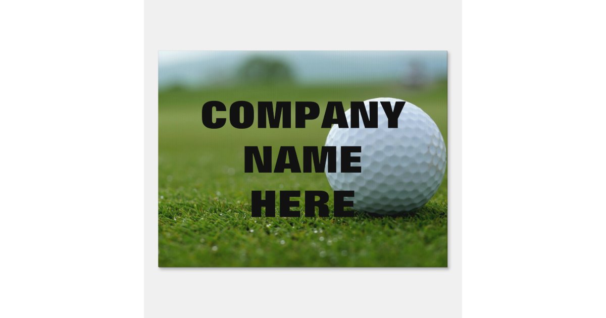 Golf Outing Golf Ball Sponsor signs | Zazzle