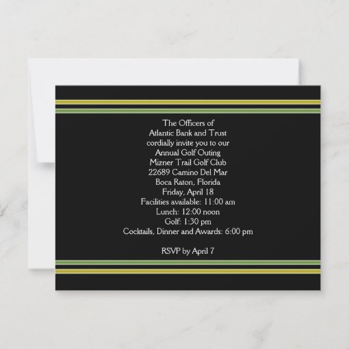 Golf Outing Party Invitation | Zazzle