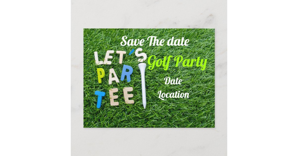 Golf Par tee party invitation with golf ball | Zazzle