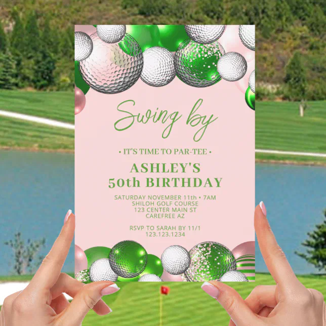 Golf Partee 50th Birthday Invitation | Zazzle