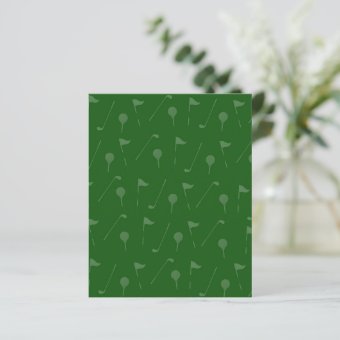 Golf Pattern Scrapbook Paper - Green Golf Pattern | Zazzle