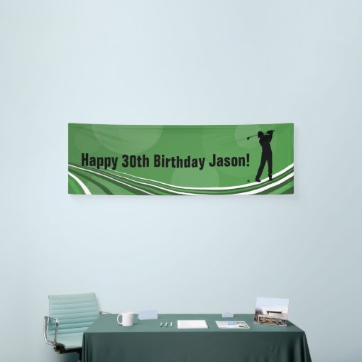 Golf Personalized Birthday Banner | Zazzle