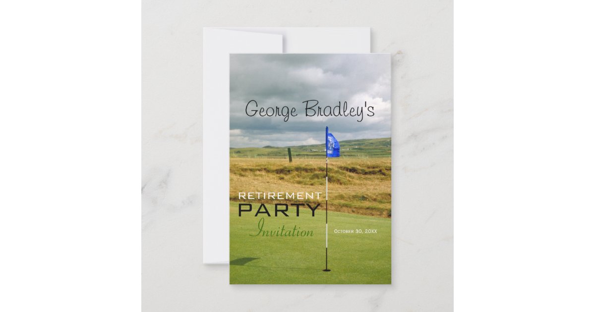 Golf Personalized Retirement Party Invitation | Zazzle