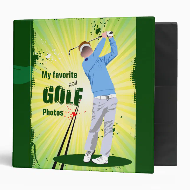 Golf photo album. 3 ring binder | Zazzle