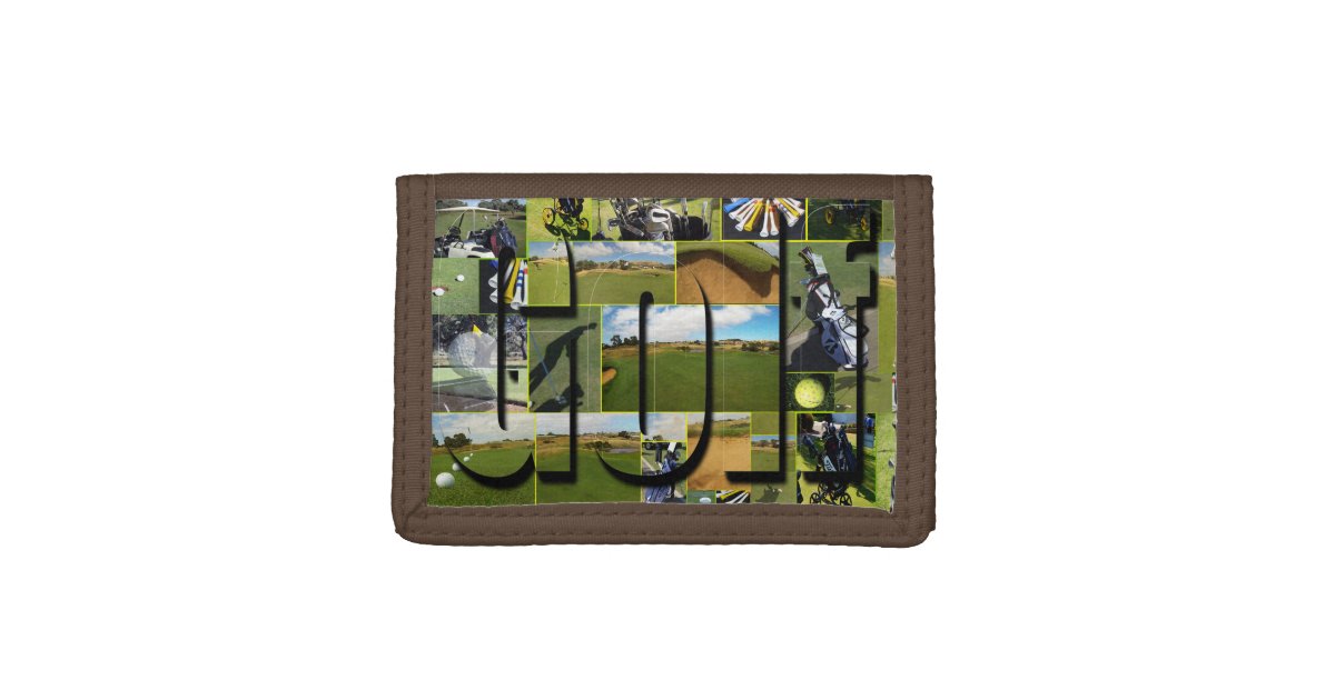 Golf Photo Collage, Trifold Wallet | Zazzle