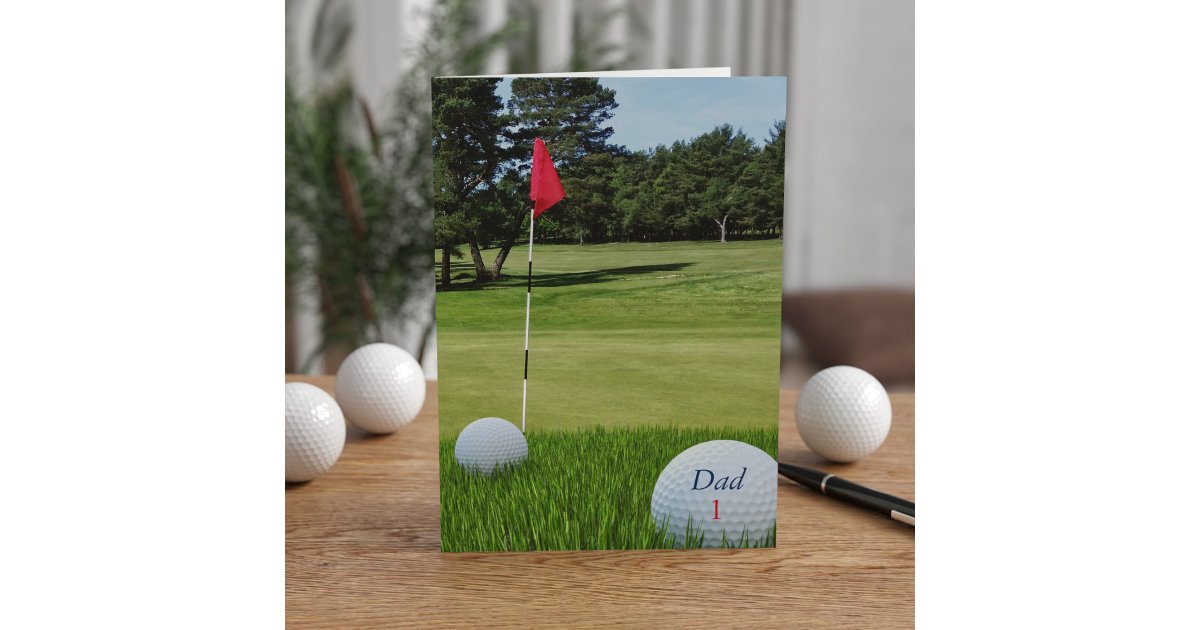 Golf Photo Fathers Day Card for Golfing Dad | Zazzle